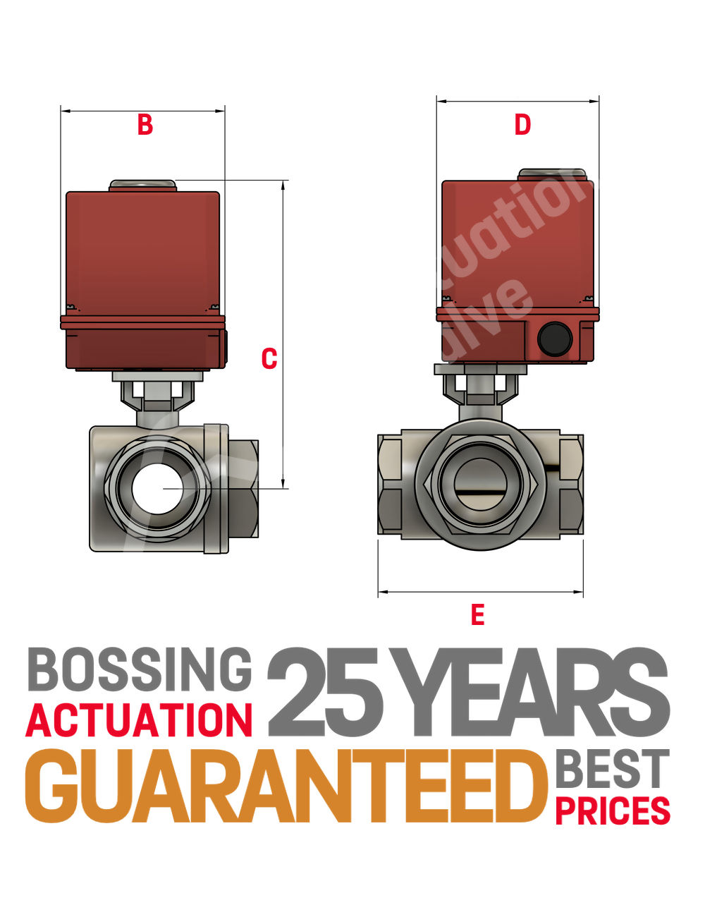 3 Port Motorised Valves | 3-Way BSPP Reduced Bore AV-L5000AV
