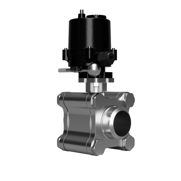 AV-A8100FSBDN0010AV24VDC Actuated Ball Valves Butt Weld 3 PCE Full Bore ...