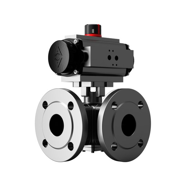 AV-L5N00P16DN0040AC00SR Flanged 3 Way Full Bore Stainless Steel A351 ...